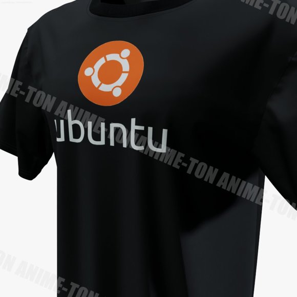 ANIME-TON | Shirts | Ubuntu Logo Tshirt Cotton Black | Poshmark